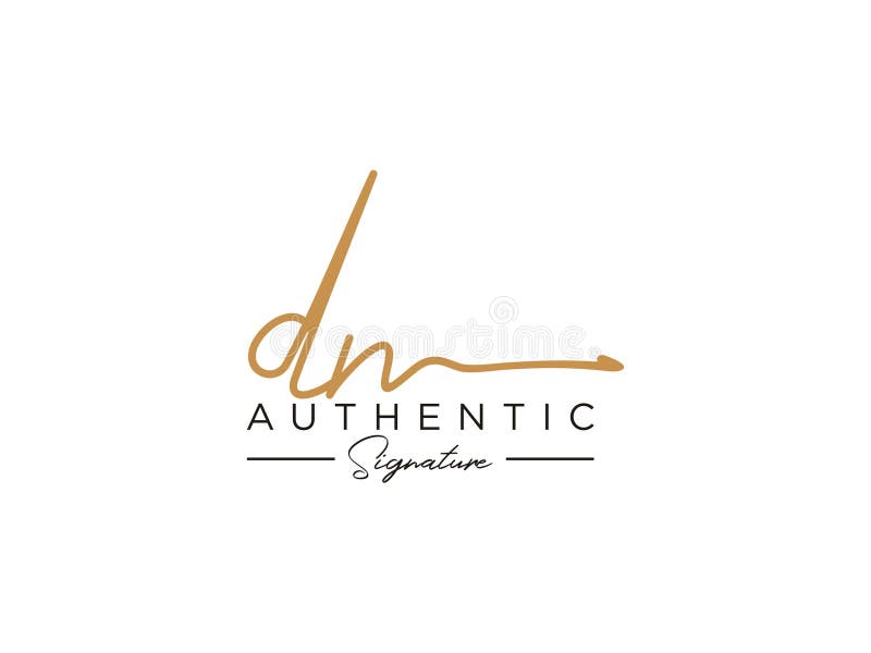 Letter DM Signature Logo Template Vector Stock Vector - Illustration of ...