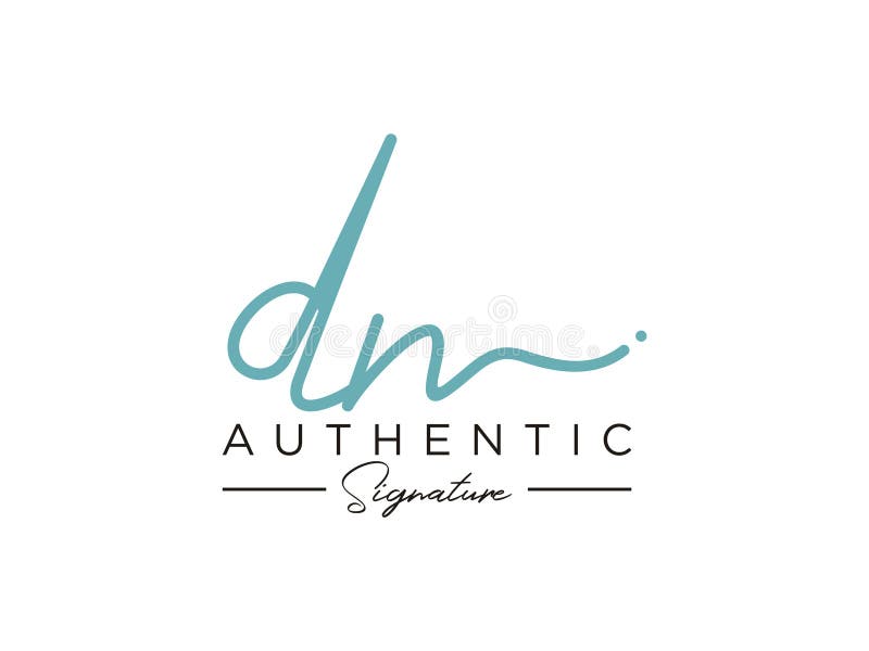 Letter DM Signature Logo Template Vector Stock Vector - Illustration of ...