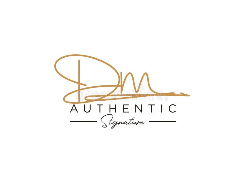 Letter DM Signature Logo Template Vector Stock Vector - Illustration of ...
