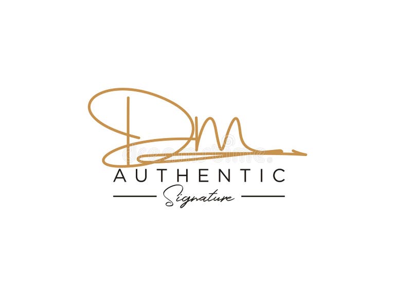 Letter DM Signature Logo Template Vector Stock Vector - Illustration of ...