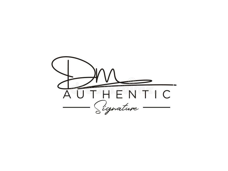 Letter DM Signature Logo Template Vector Stock Vector - Illustration of ...