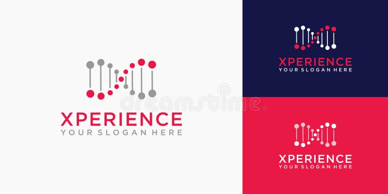 Letter X DNA logo design. stock illustration. Illustration of concept ...