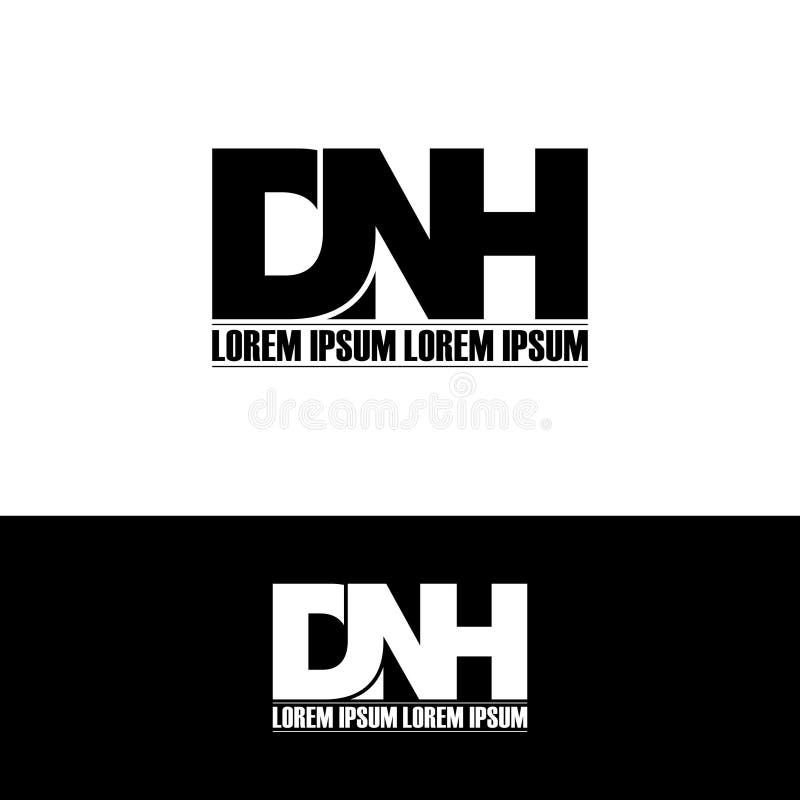 Letter DNH Simple Monogram Logo Icon Design. Stock Vector ...