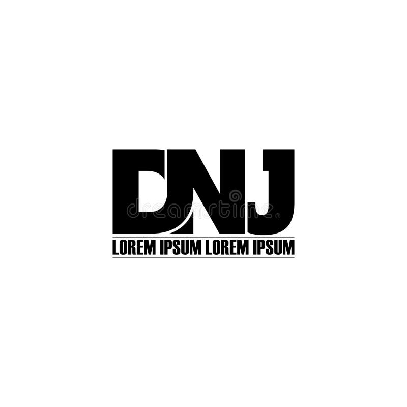 Letter DNJ Simple Monogram Logo Icon Design. Stock Vector ...