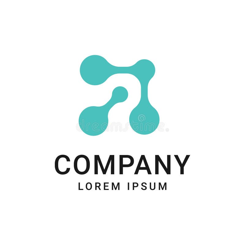 A Letter with Dot Circle Connected As Network Logo Vector Stock Vector ...