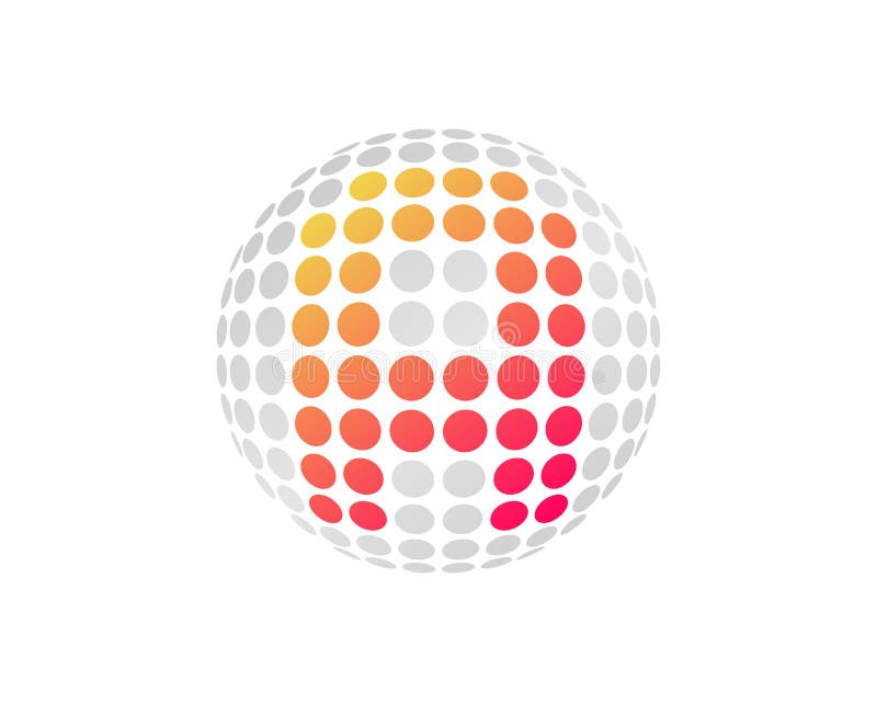 A Letter Dot Sphere Logo Icon Design Stock Vector - Illustration of ...