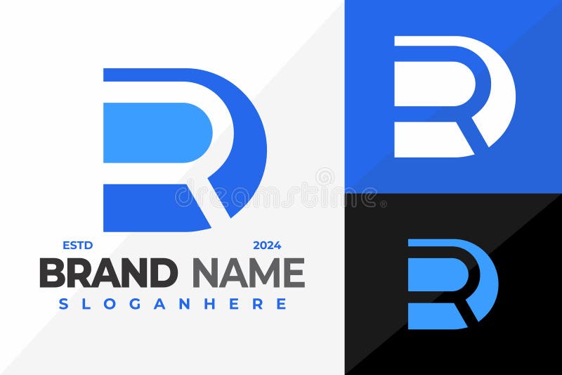 Letter Dr or Rd Monogram Logo Design Vector Symbol Icon Illustration ...