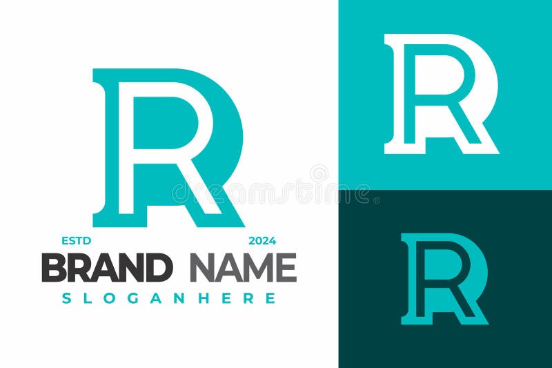 Letter Dr or Rd Monogram Logo Design Vector Symbol Icon Illustration ...