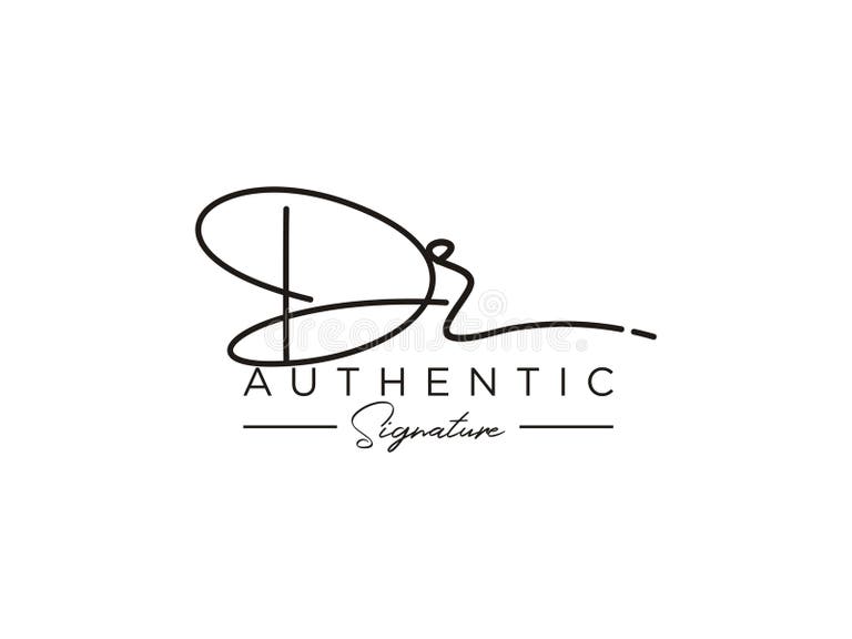 Letter DR Signature Logo Template Vector Stock Vector - Illustration of ...