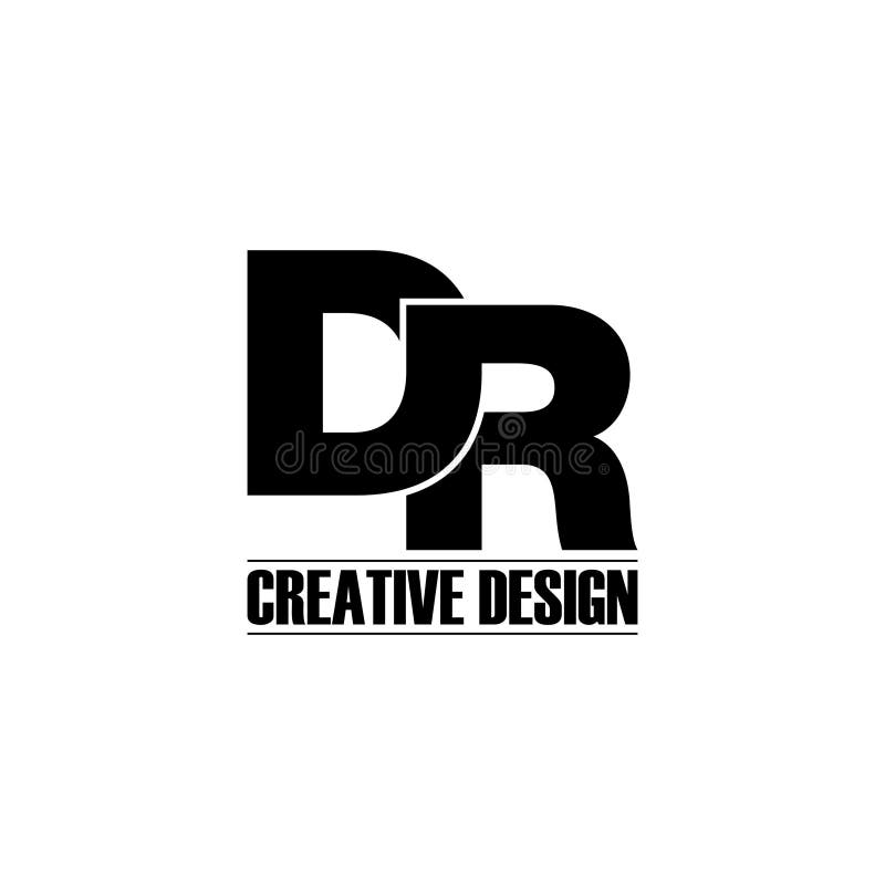 Letter DR Simple Monogram Logo Icon Design. Stock Vector - Illustration ...