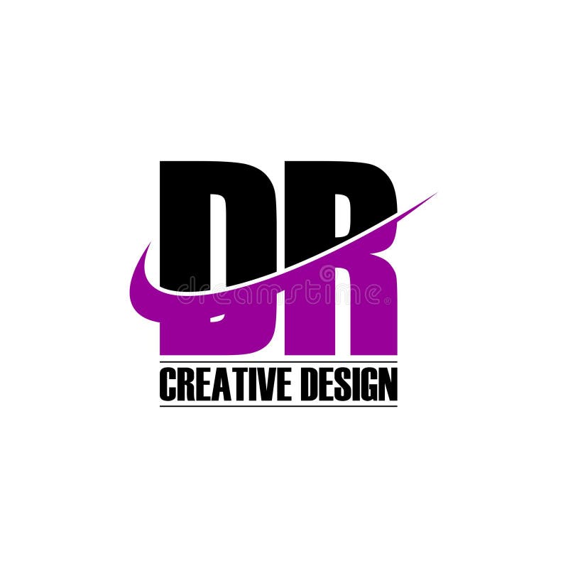 Letter DR Simple Monogram Logo Icon Design. Stock Vector - Illustration ...