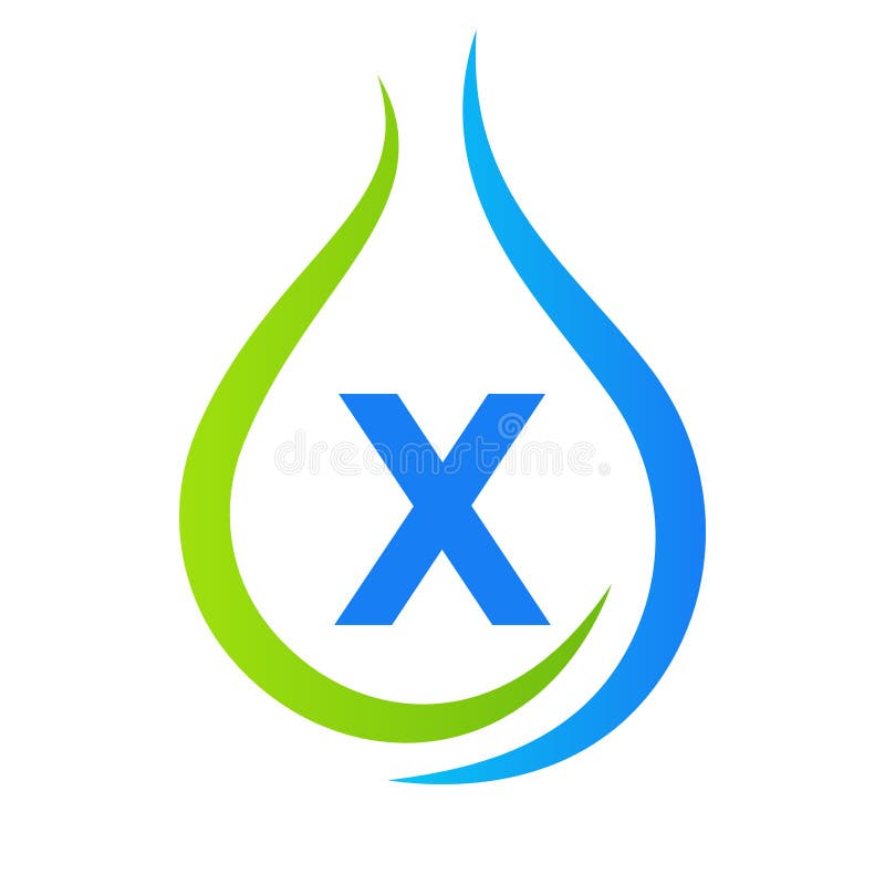 Letter X Drop Water Logo Design Vector Template. Minimal Water Logo ...