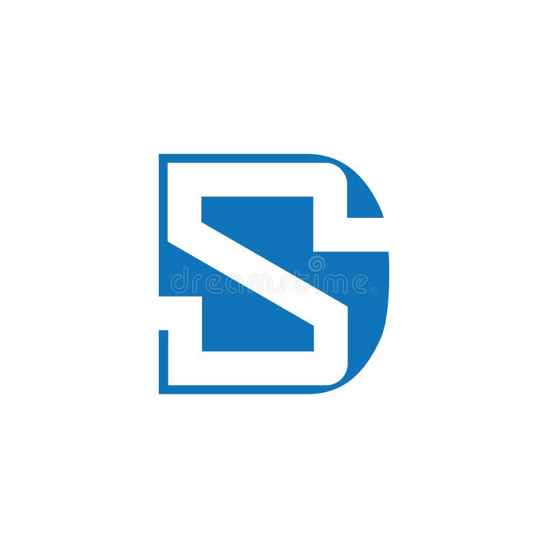 Letter Ds Symbol Simple Negative Space Emblem Logo Vector Stock Vector ...