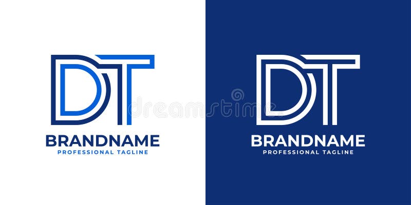 Letter DT Line Monogram Logo, Suitable for Any Business with DT or TD ...
