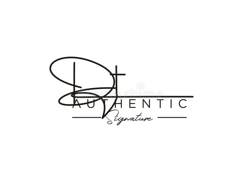 Letter DT Signature Logo Template Vector Stock Vector - Illustration of ...