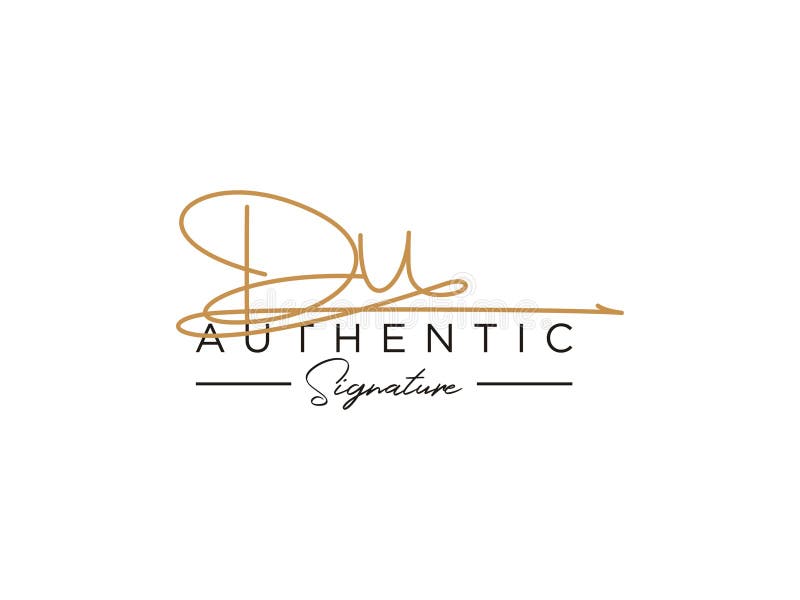 Letter DU Signature Logo Template Vector Stock Vector - Illustration of ...
