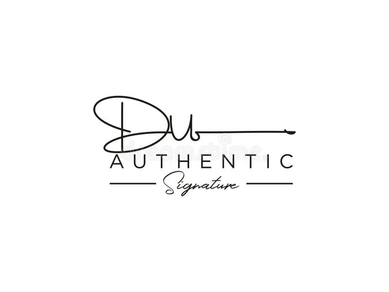 Letter DU Signature Logo Template Vector Stock Vector - Illustration of ...