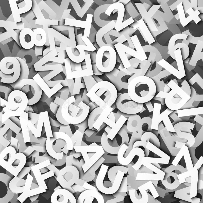 Vector Type Background with Paper Cut Letters Stock Vector ...