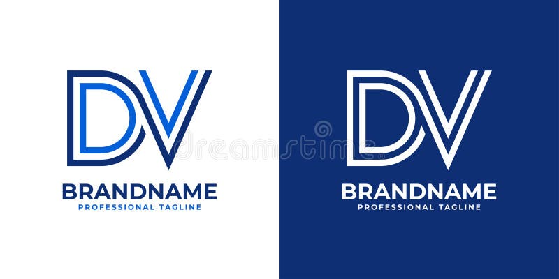Letter DV Line Monogram Logo, Suitable for Any Business with DV or VD ...