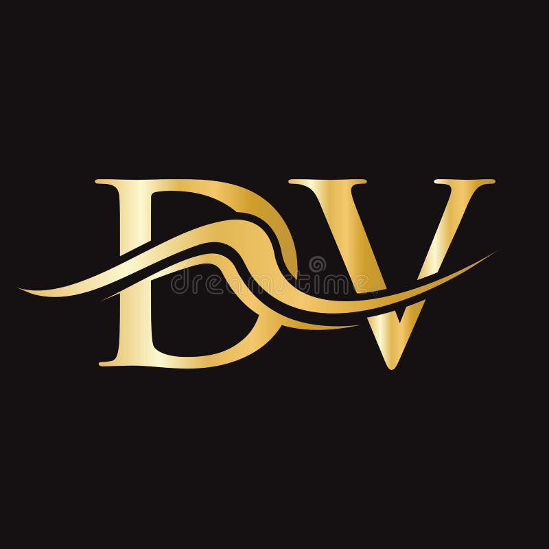 Letter DV Logo Design. Initial DV Logotype Template for Business and ...