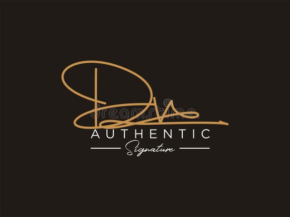 Letter DV Signature Logo Template Vector Stock Vector - Illustration of ...