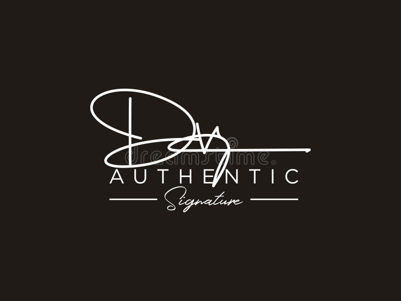 Letter DV Signature Logo Template Vector Stock Vector - Illustration of ...