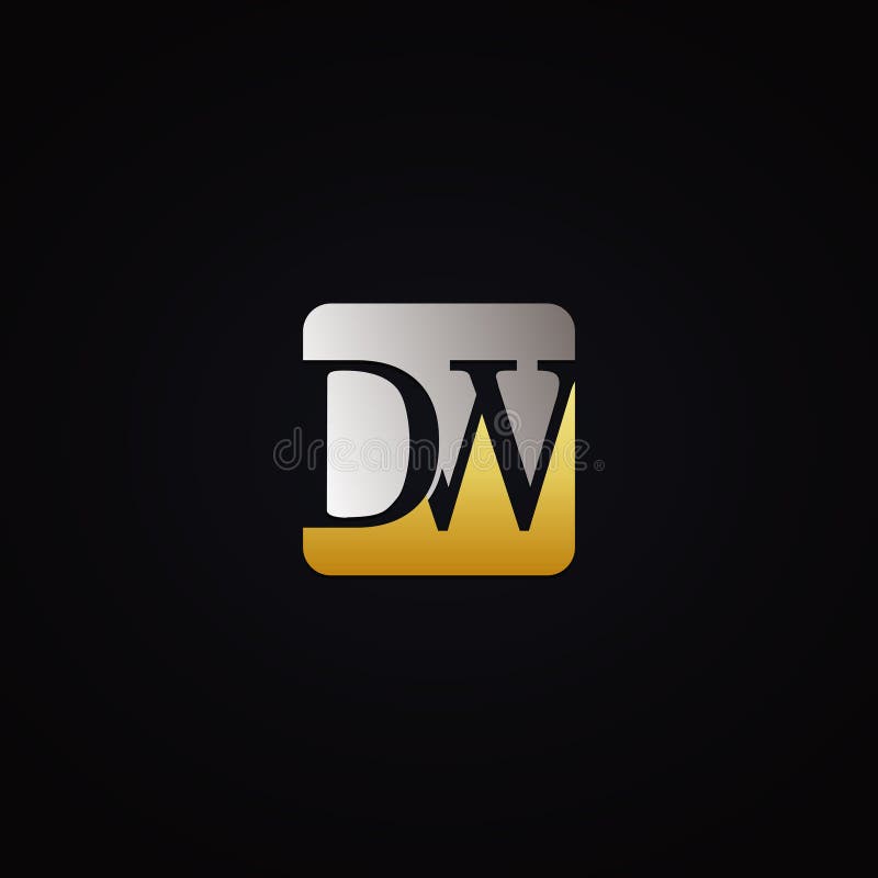 Letter DW Initial Logo Design Symbol Stock Illustration - Illustration ...