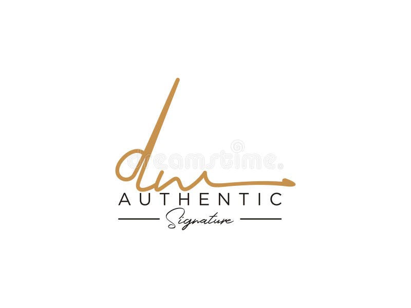 Letter DW Signature Logo Template Vector Stock Vector - Illustration of ...