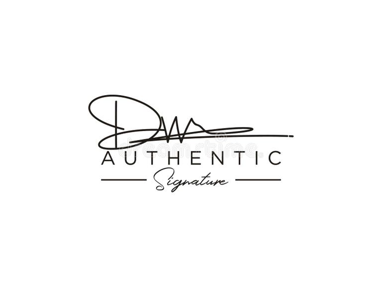 Letter DW Signature Logo Template Vector Stock Vector - Illustration of ...