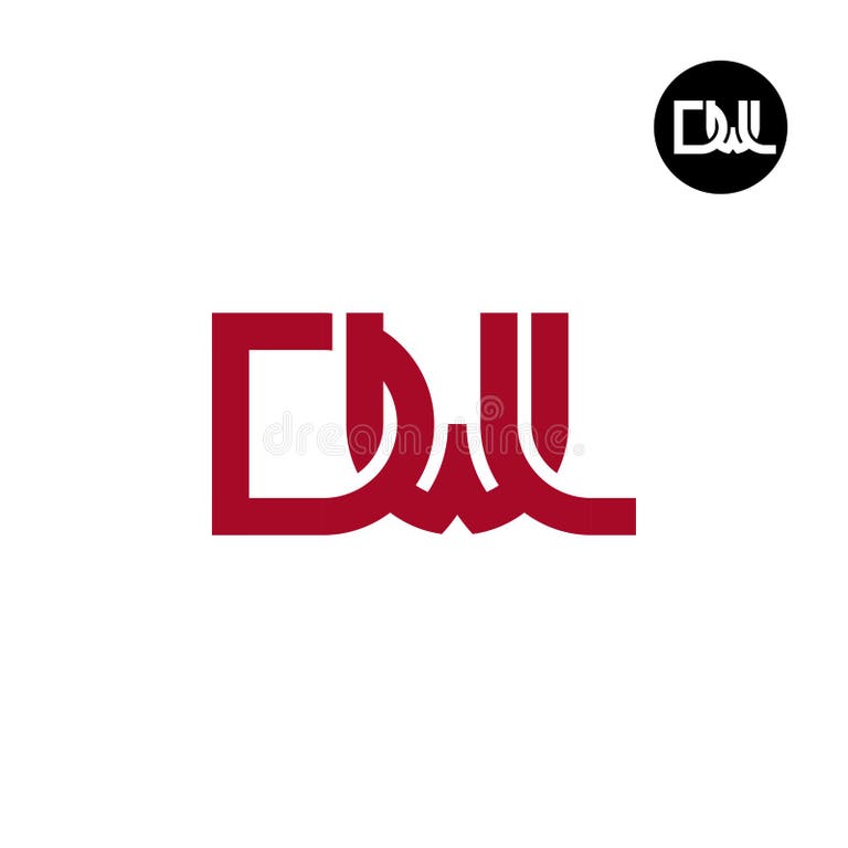 Letter DWL Monogram Logo Design Stock Vector - Illustration of brand ...