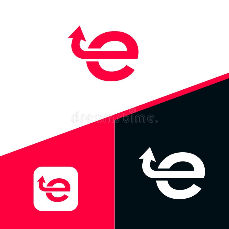 Letter E Arrow Logo Icon Design Template Elements. Vector Color Sign ...