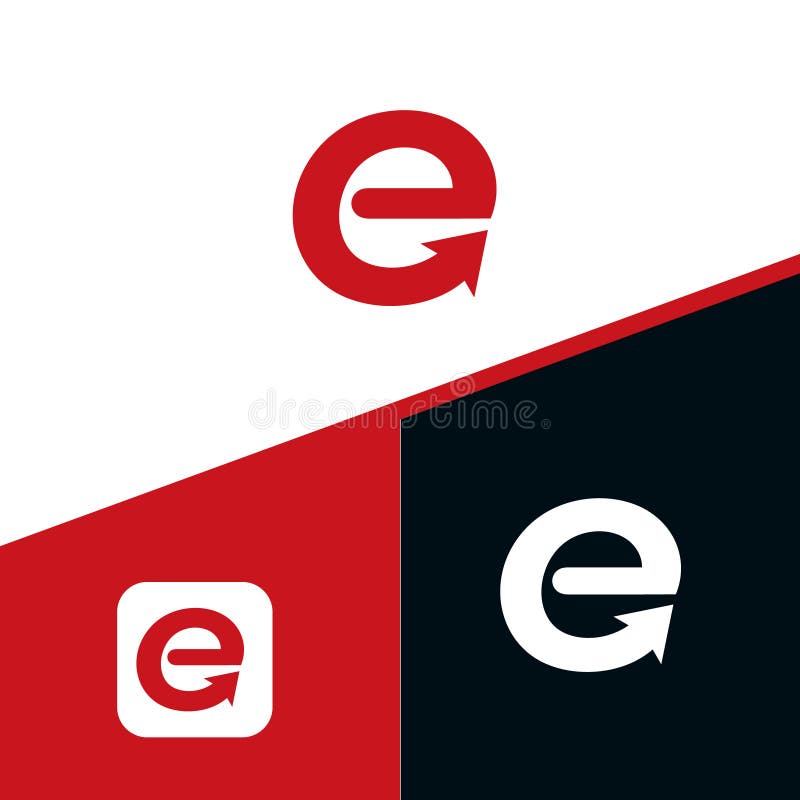 Letter E Arrow Logo Stock Illustrations – 1,714 Letter E Arrow Logo ...