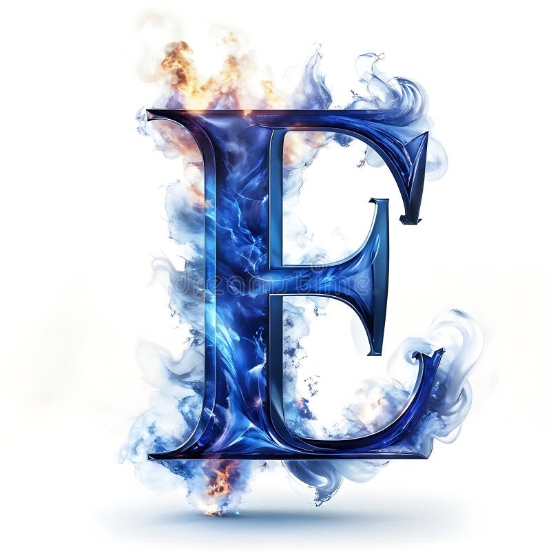 Letter E Designs Blue