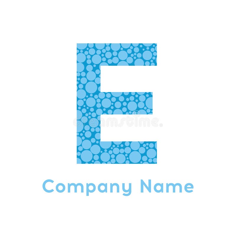 Letter E Bubbles Vector. Blue Bubble Design Vector Illustration Stock ...