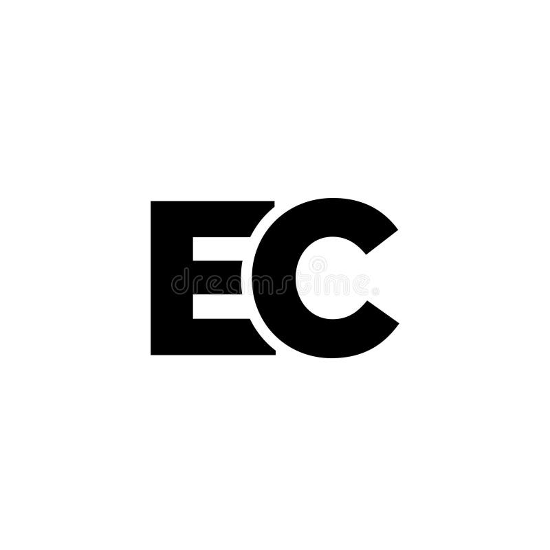 Letter E and C, EC Logo Design Template. Minimal Monogram Initial Based Logotype Stock Vector ...