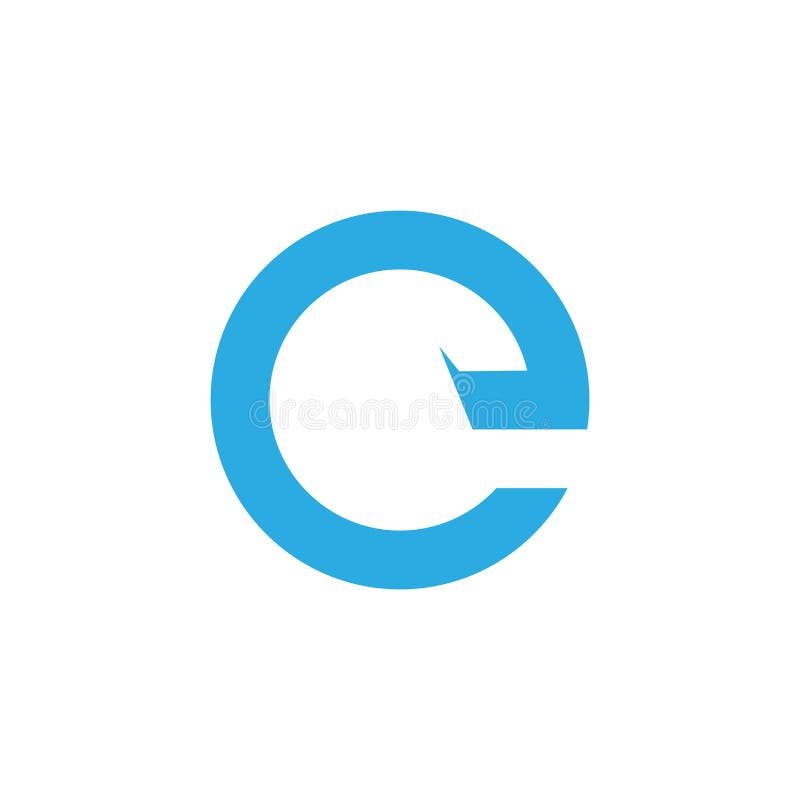 Letter E Circle Rotate Arrow Geometric Logo Vector Stock Vector ...