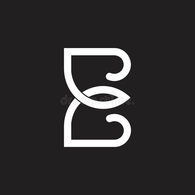 Letter E Curves Loop Line Geometric Logo Stock Vector - Illustration of ...