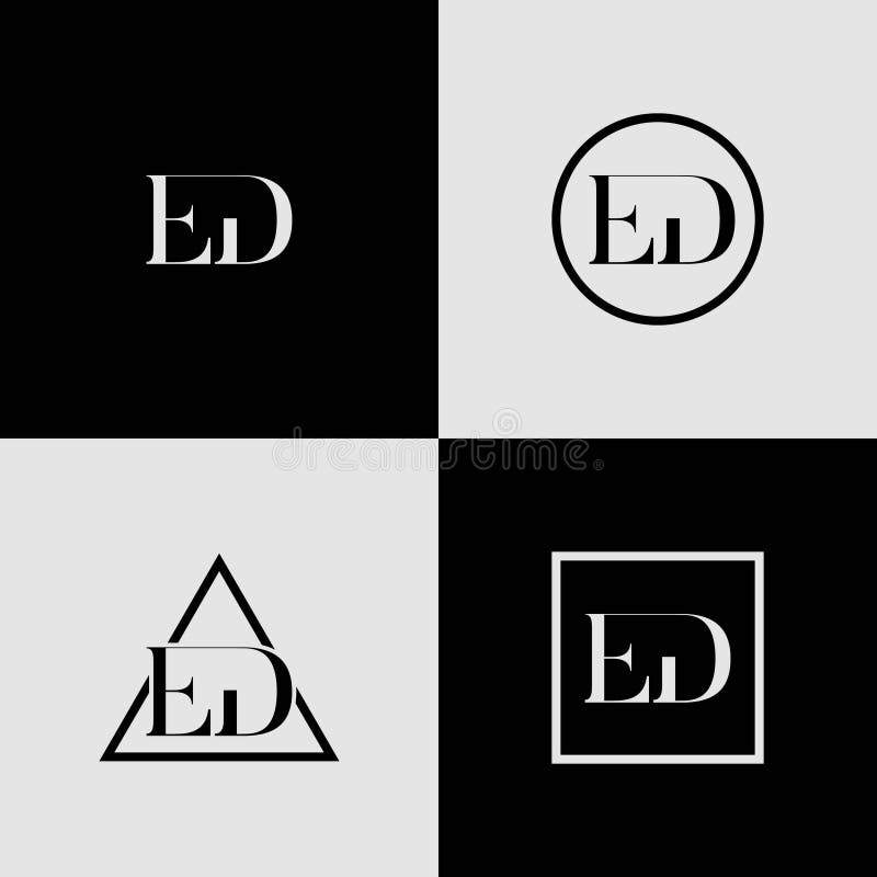 Letter E and D logo design stock illustration. Illustration of line ...