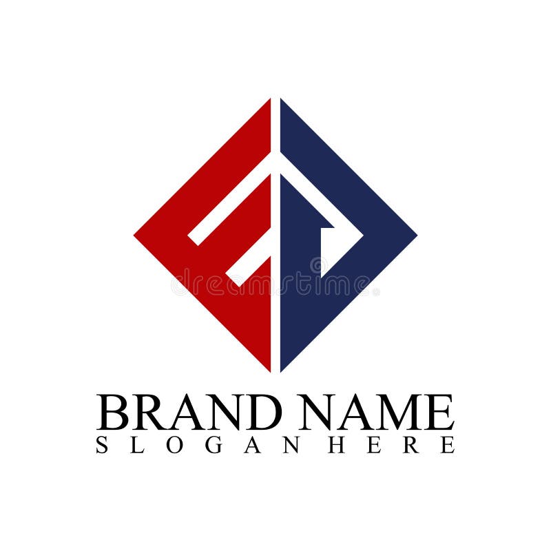 Letter E and D logo stock vector. Illustration of management - 198958055