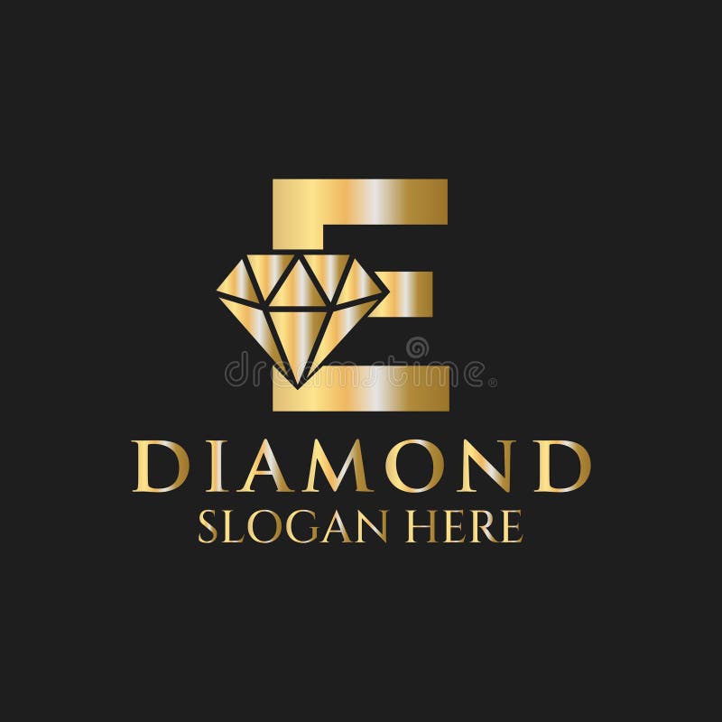 Letter E Diamond Logo Design. Jewelry Logo with Diamond Icon Vector ...