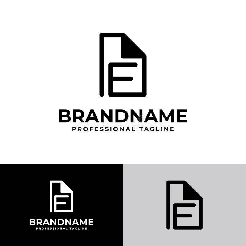 Letter E Document Logo, Suitable for Business Related To Document or ...
