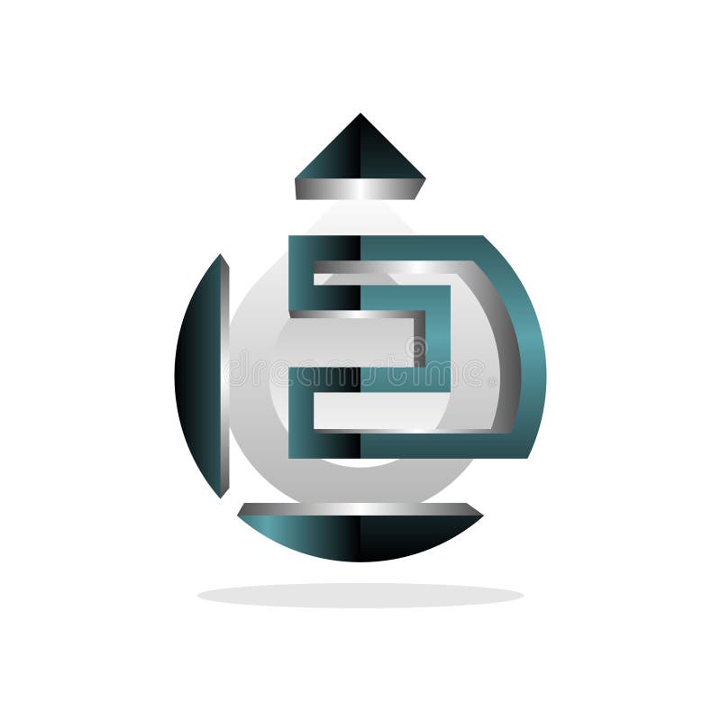 Letter E with Drop Water Logo Design, Water Drop and Clean Environment ...