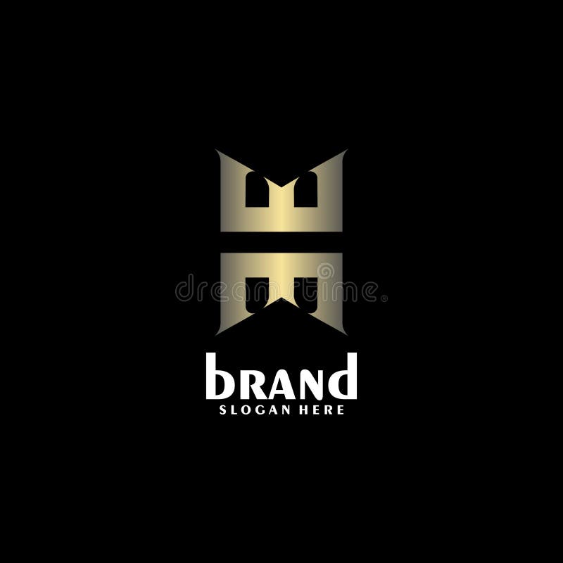 Letter E EE Luxury Silver Logos Vector Image Stock Vector ...
