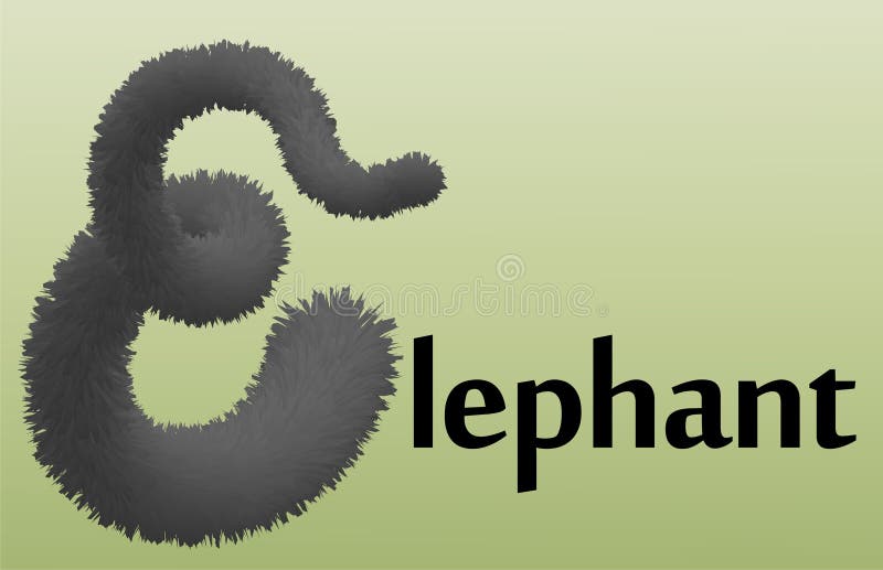 Letter E with Effect of Fur. Stock Vector - Illustration of concept ...