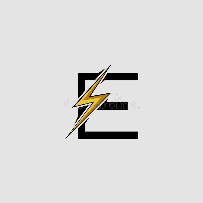 Letter E Electrical Bolt Logo Icon. Design Concept Abstract Techno ...