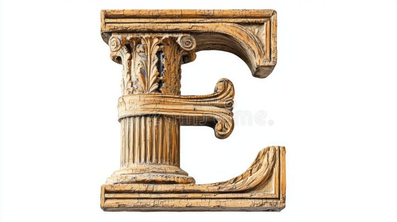 Letter E Emerges with Intricate Detailing, Showcasing a Stunning ...