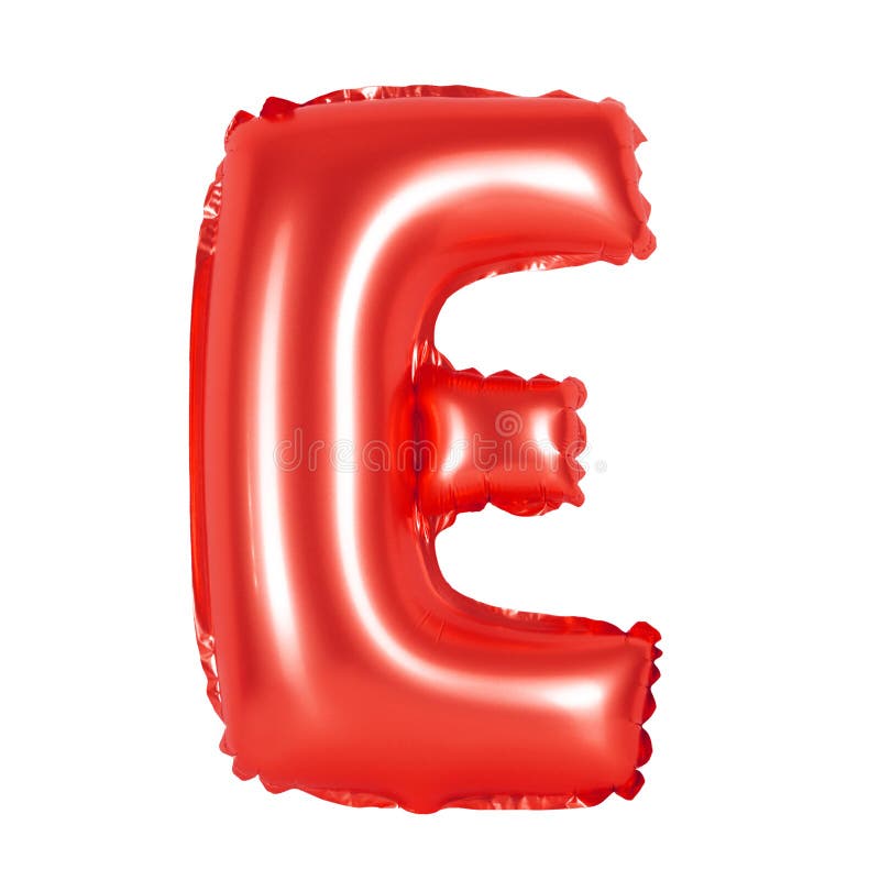 Letter E from English Alphabet Red Stock Illustration - Illustration of ...