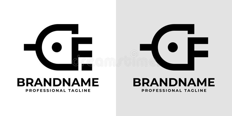 Letter E and F Plug Logo, Suitable or Any Business Related To Plug with ...