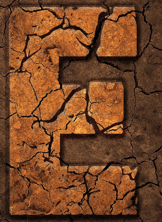 Letter K 3d Font Crumbling Stone Effect Carved Stock Illustration ...