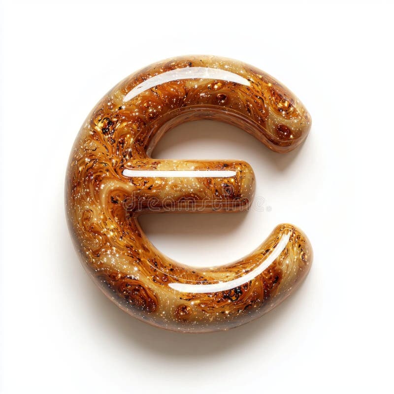 Letter E Crafted Infinity Pattern Showcasing Glossy Space Theme Clean ...